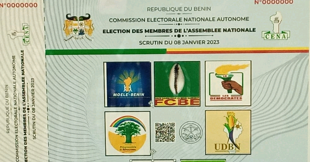 Les modifications sur le spécimen de vote aux législatives de 2023 - 24 ...